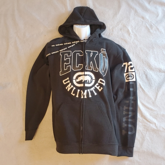 Ecko Unlimited | Sweaters | Ecko Unltd Hoodie Sweatshirt Gray Zip Up ...